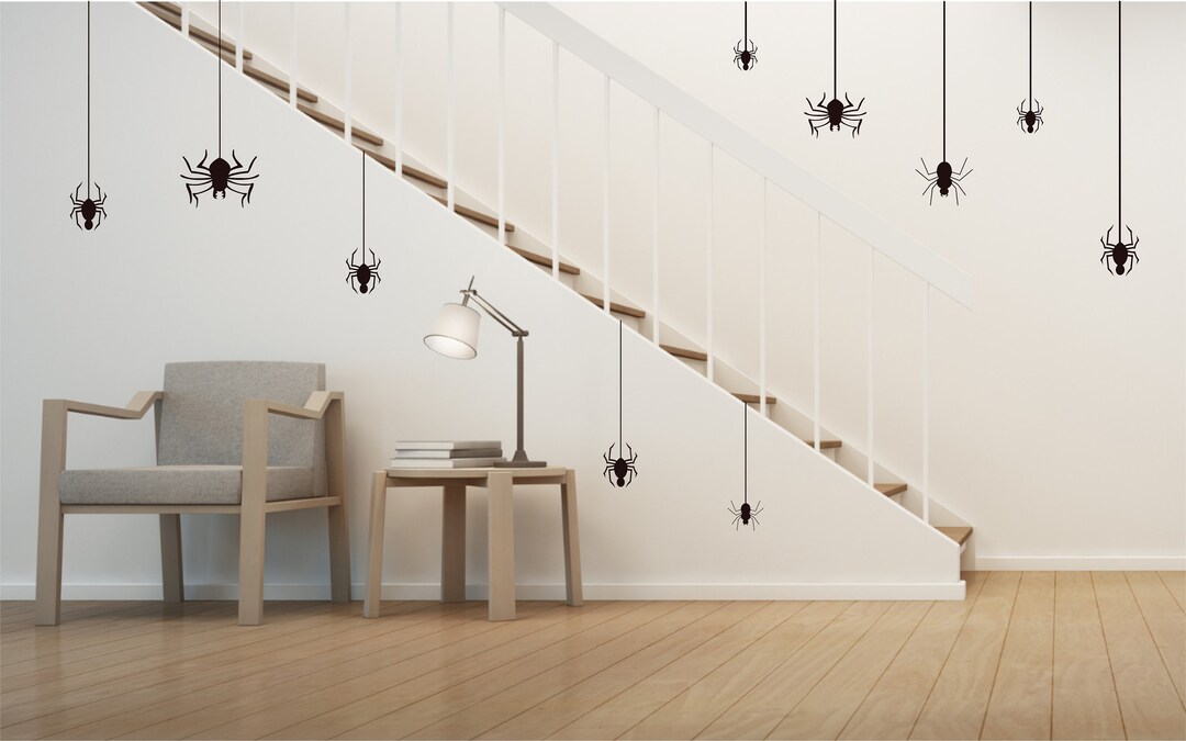 Spiders, Removable Vinyl Decal, Wall Decal, Halloween Decoration - Etsy