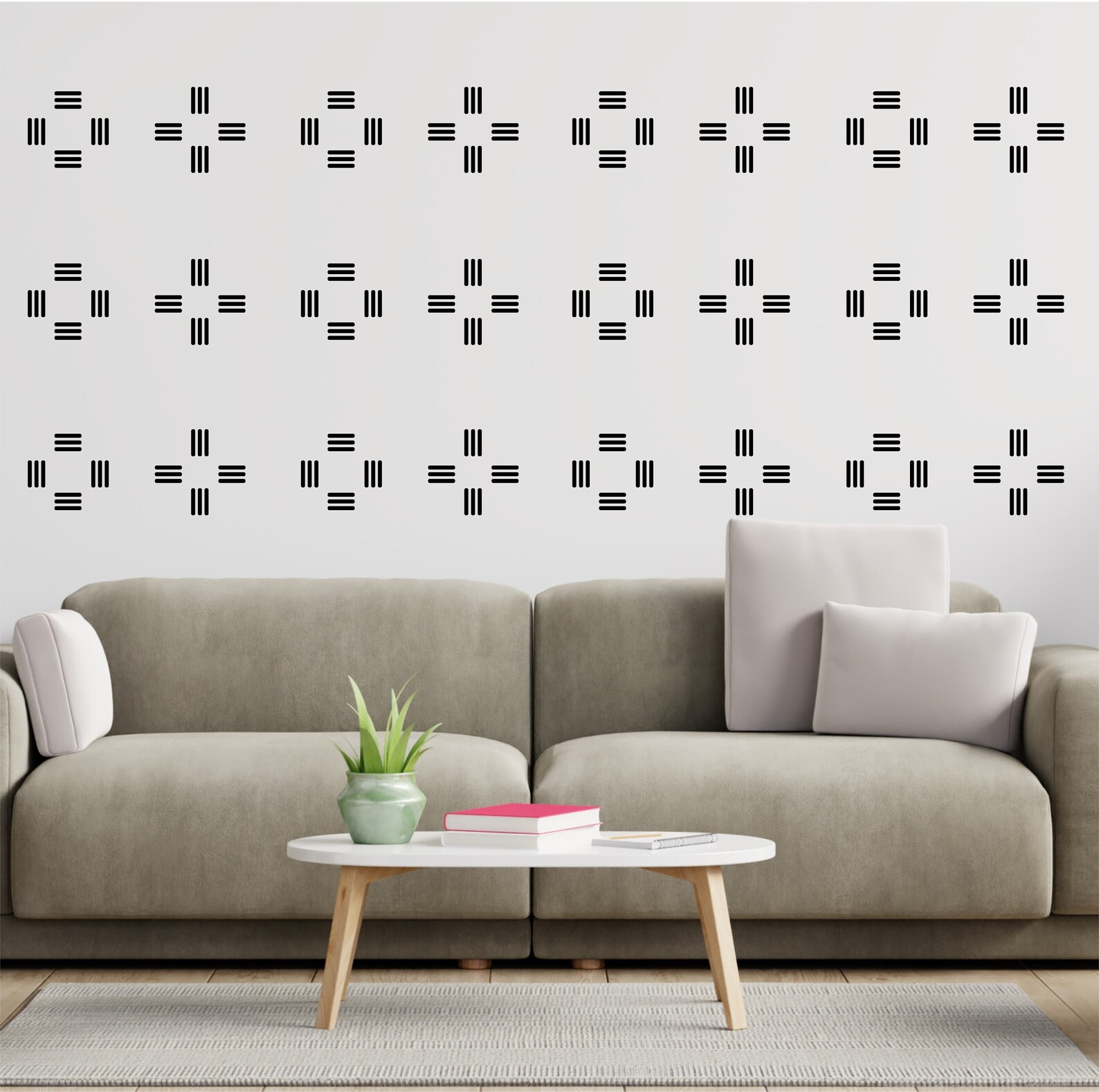 Wall Line Decals Removable Wall Decals Modern Bedroom Bojo - Etsy