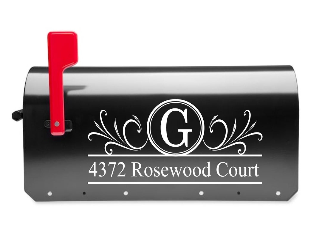 Custom Personalized Monogram Mailbox Vinyl Decal - Etsy
