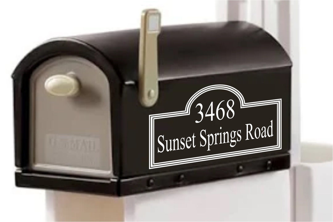 Custom Personalized Mailbox Vinyl Decal With House Number - Etsy