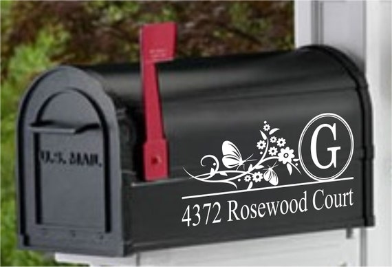 Custom Personalized Monogram Mailbox Vinyl Decal With - Etsy