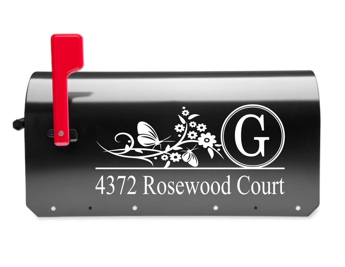 Custom Personalized Monogram Mailbox Vinyl Decal With - Etsy