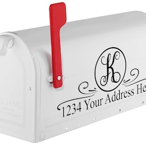 Custom Monogram Mailbox Vinyl Decal - Custom Monogram Mailbox Vinyl ...