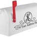 Custom Monogram Mailbox Vinyl Decal Custom Monogram Mailbox Vinyl Decal ...