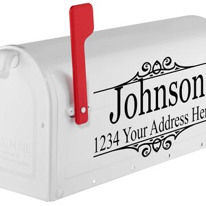 Custom Mailbox Vinyl Decal With Last Name - Etsy