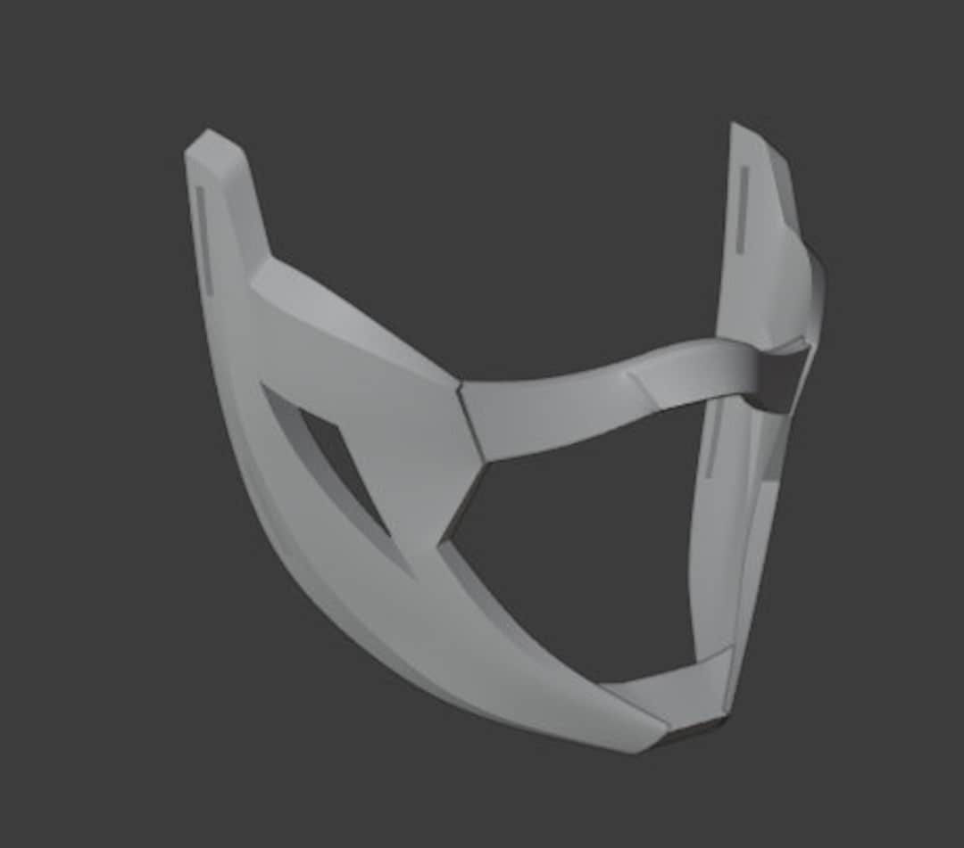 3d Model Red Mask Cyberpunk MX1 - Etsy