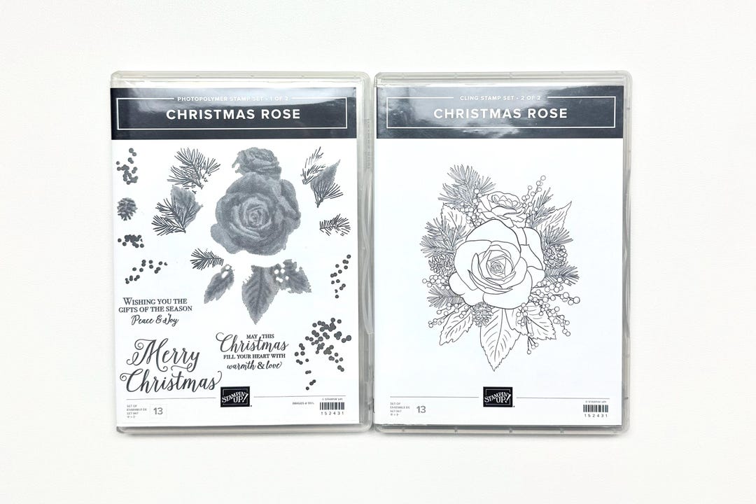 Stampin' up Christmas Rose Stamp and Die Set - Etsy