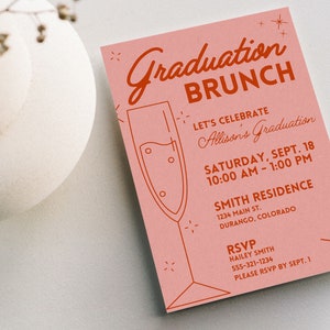 Graduation Brunch Invitation Graduation Invitation Brunch Grad Party ...