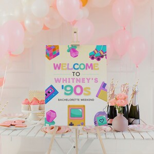 90s Bachelorette Party Welcome Sign 90s Bachelorette Decorations, Bach ...