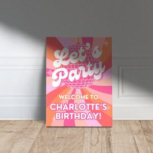Disco Birthday Party Disco Decor Birthday Disco Party Sign Disco ...