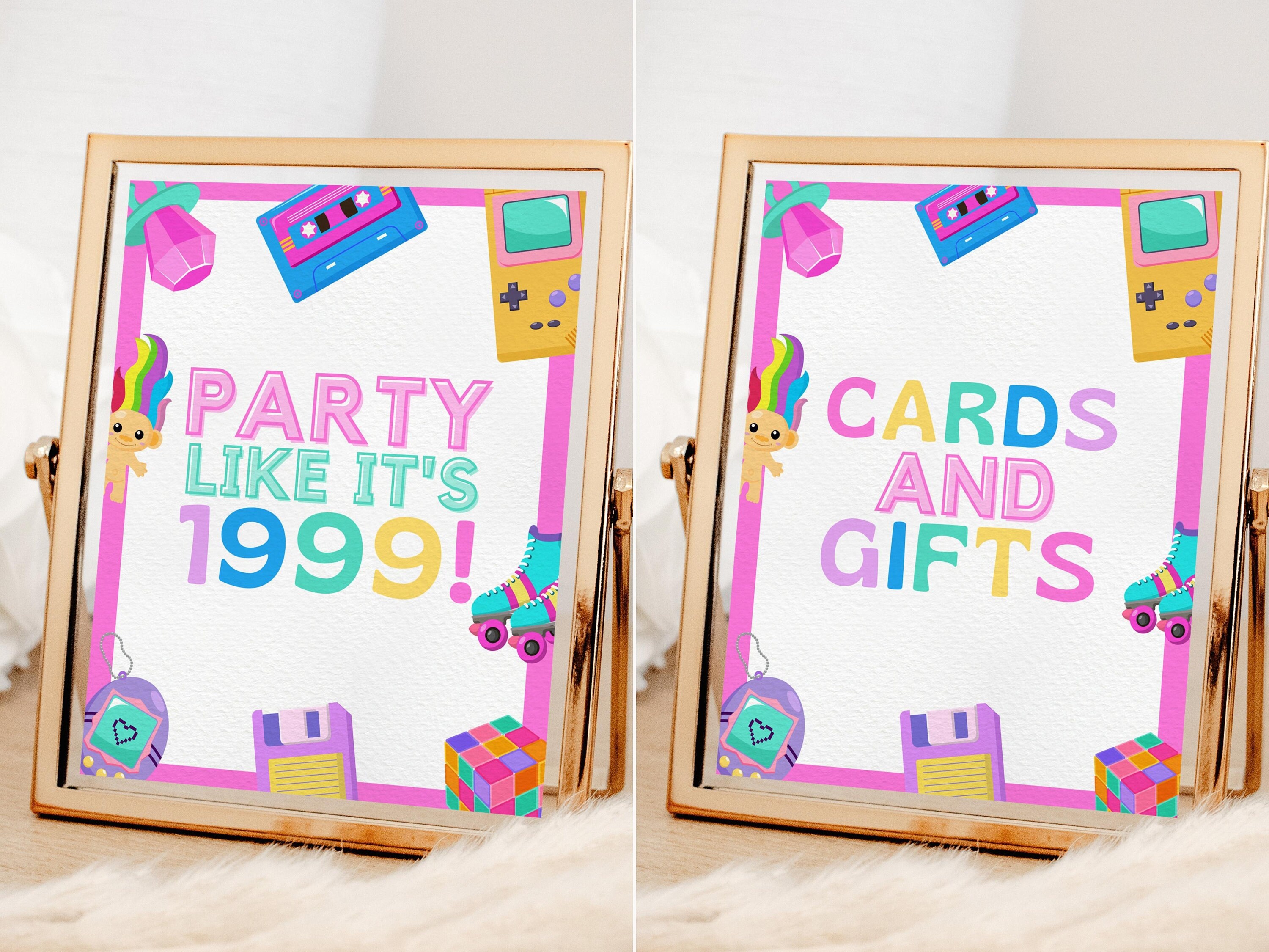 90s Birthday Party Sign Bundle for Retro & Nostalgic Decorations at ...