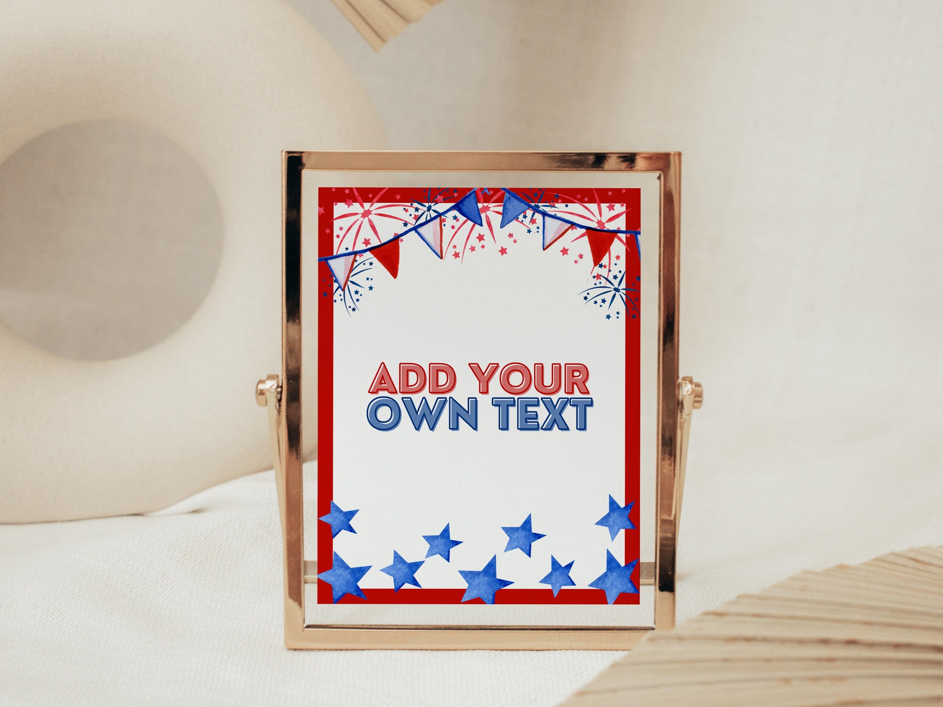 Fourth of July Party Editable and Customizable Sign - Etsy