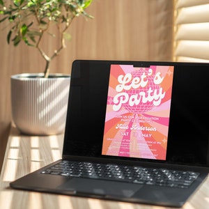 Disco Graduation Party Invitation Disco Grad Party Invite Groovy ...