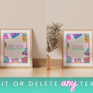 90s Party Editable & Printable Sign Decorations for Retro Birthday ...