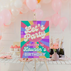 Disco Birthday Party Disco Decor Birthday Disco Party Sign Disco ...