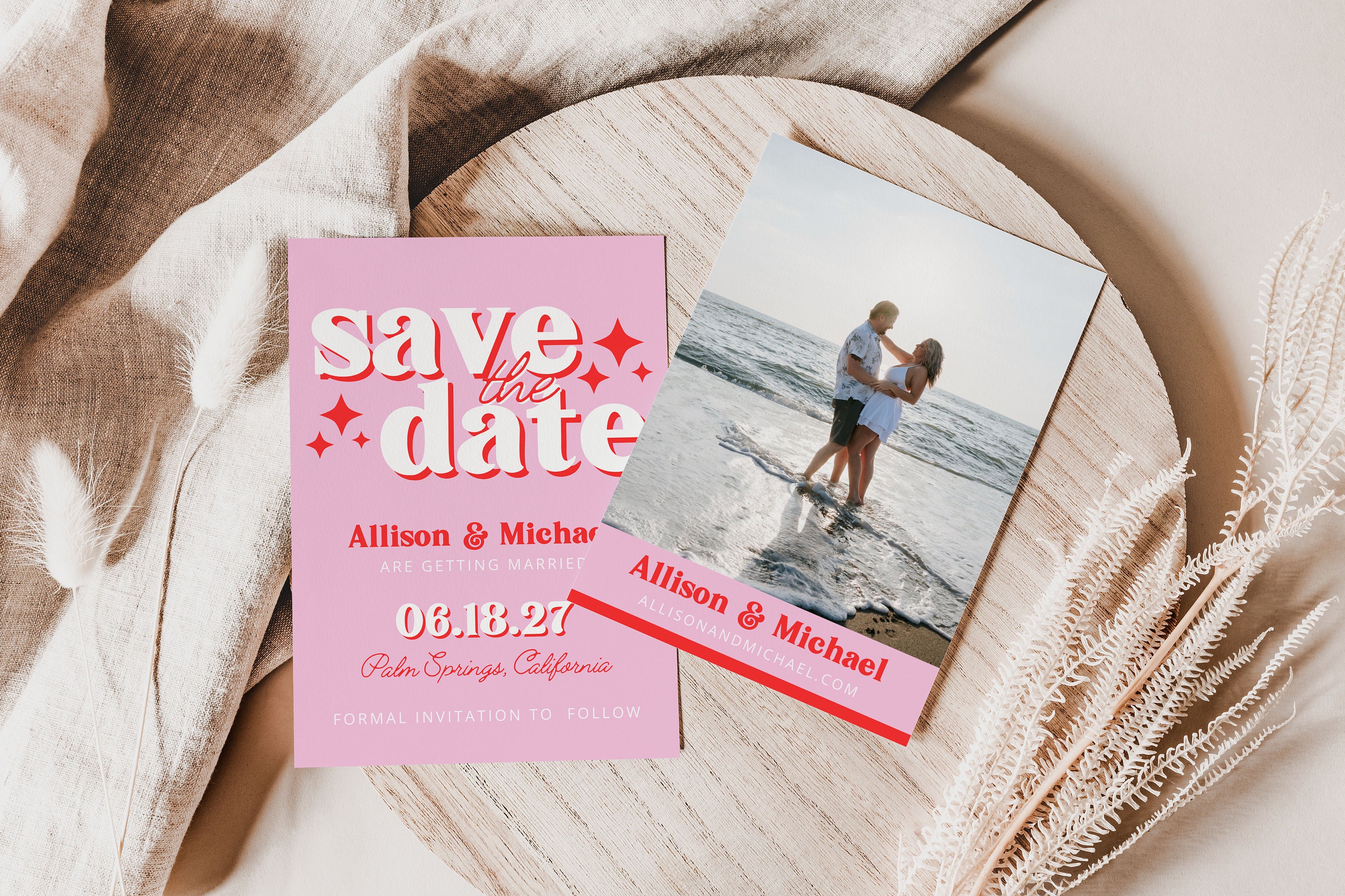 Retro Save the Date Wedding Retro Save the Date Cards With Photo ...