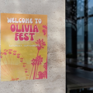 Music Festival Welcome Sign Birthday Festival Welcome Festival Party ...