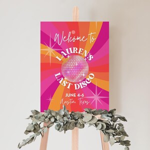 Last Disco Bachelorette Party Printable Sign Bundle of - Etsy
