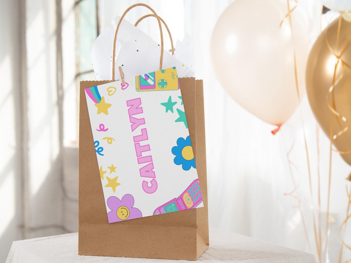 Y2K Bachelorette Party Name Tag Template for Thank You Bridesmaid ...