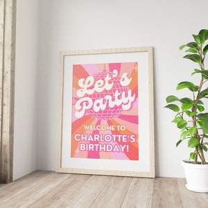 Disco Birthday Party Disco Decor Birthday Disco Party Sign Disco ...