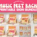 Music Festival Bachelorette Party Printable Sign Bundle of - Etsy