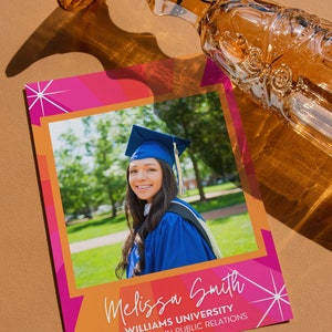 Disco Graduation Party Invitation Template for Retro & Groovy 70s Grad ...