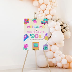 90s Bachelorette Party Welcome Sign 90s Bachelorette Decorations, Bach ...