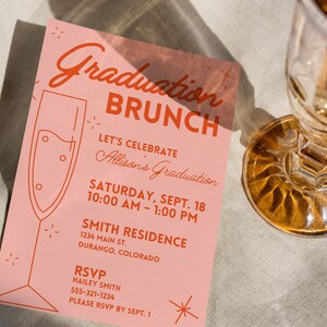 Graduation Brunch Invitation Graduation Invitation Brunch Grad Party ...