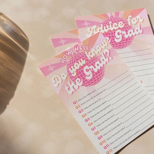 Disco Graduation Party Games, Graduation Disco Grad Party, Printable ...