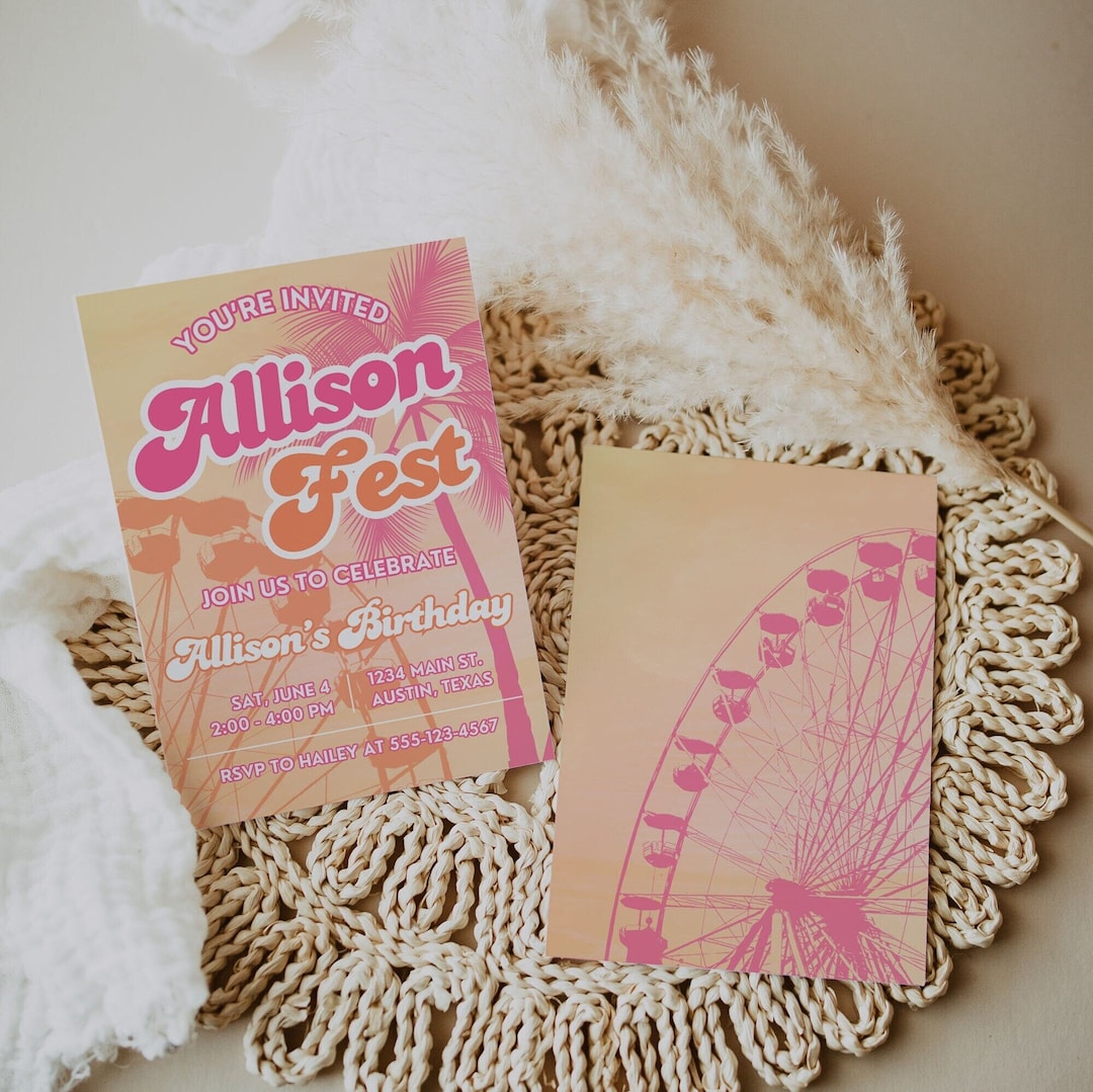 Music Festival Birthday Invitation Festival Theme Birthday Invite ...