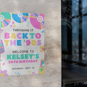 Welcome Sign for 90s Theme 30th Birthday 90s Decorations, 90s 30th ...