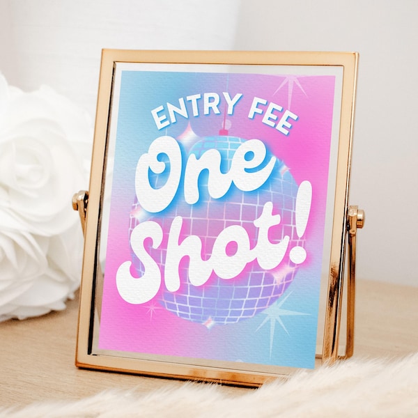 Entry Fee One Shot Sign - Etsy