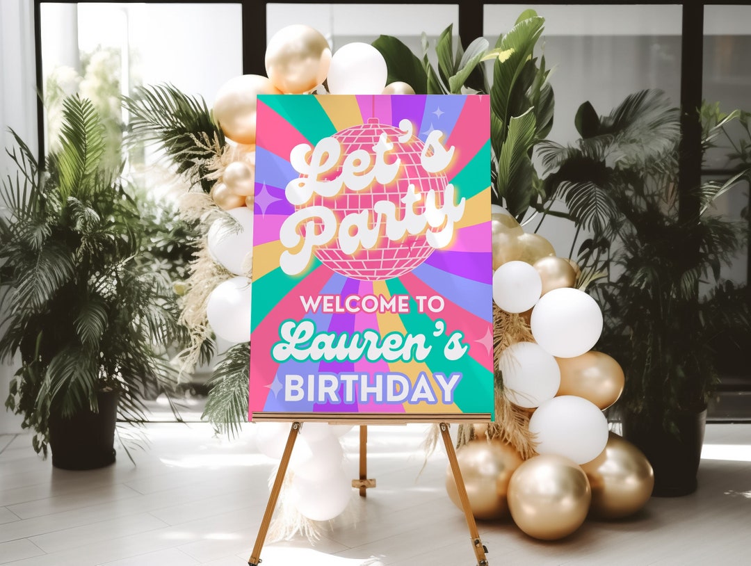 Disco Birthday Party Disco Decor Birthday Disco Party Sign Disco ...