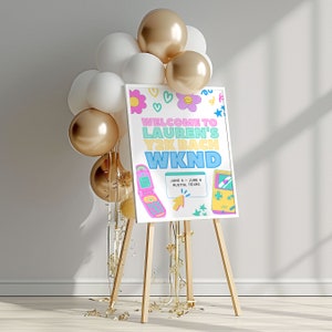 Welcome Sign Y2K Bachelorette Party Sign Early 2000s Bachelorette Party ...