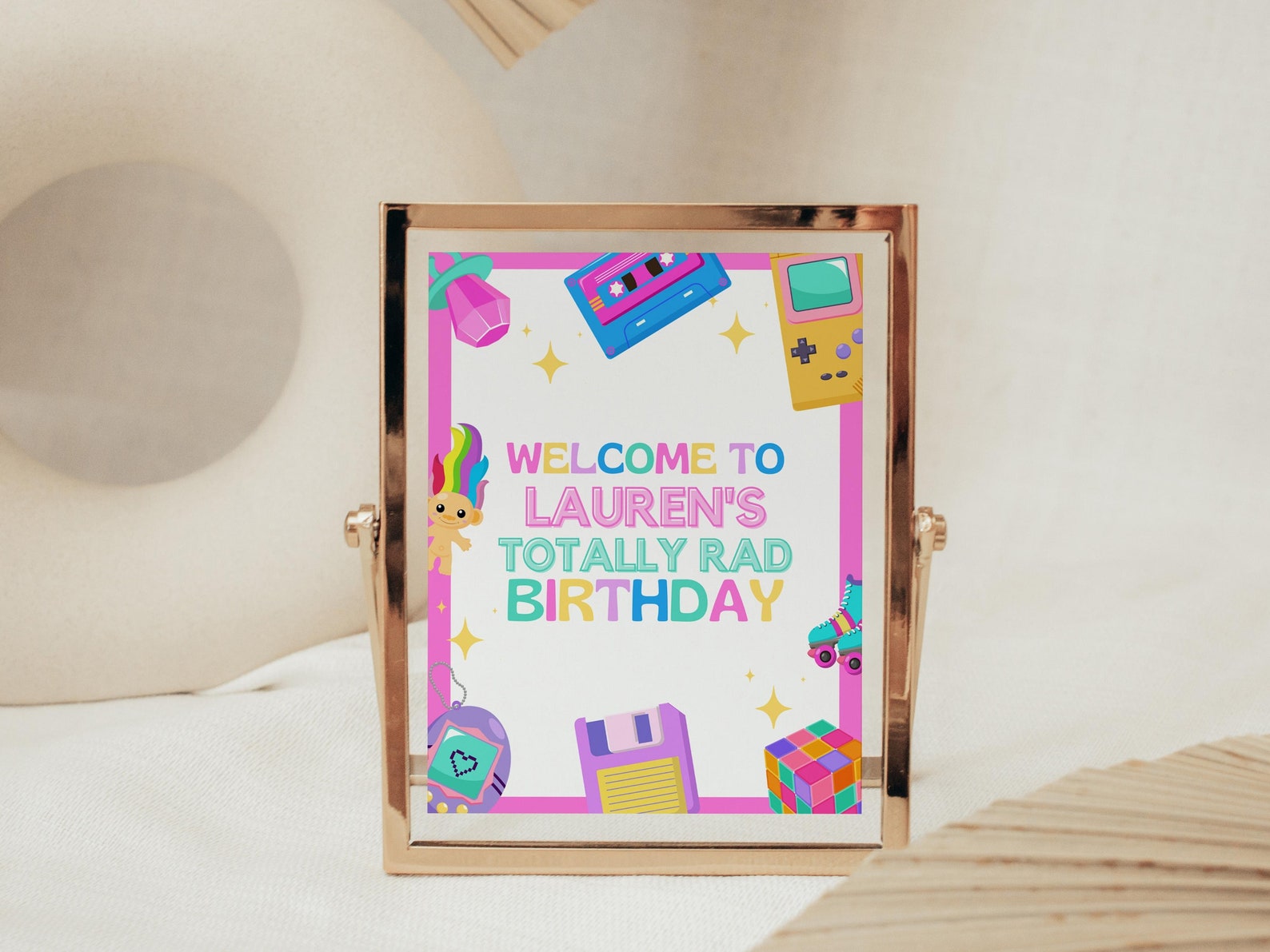 90s Birthday Party Welcome Sign Template for Retro Back to the - Etsy