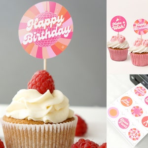 Disco Birthday Party Bundle, Birthday Disco Party Signs, Pink Disco ...
