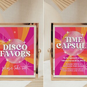 Disco 1st Birthday Party Sign Bundle With Printable Decorations for ...