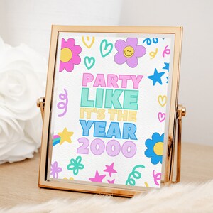 Y2K Bachelorette Party Sign Decorations or Decor for Year 2000s ...