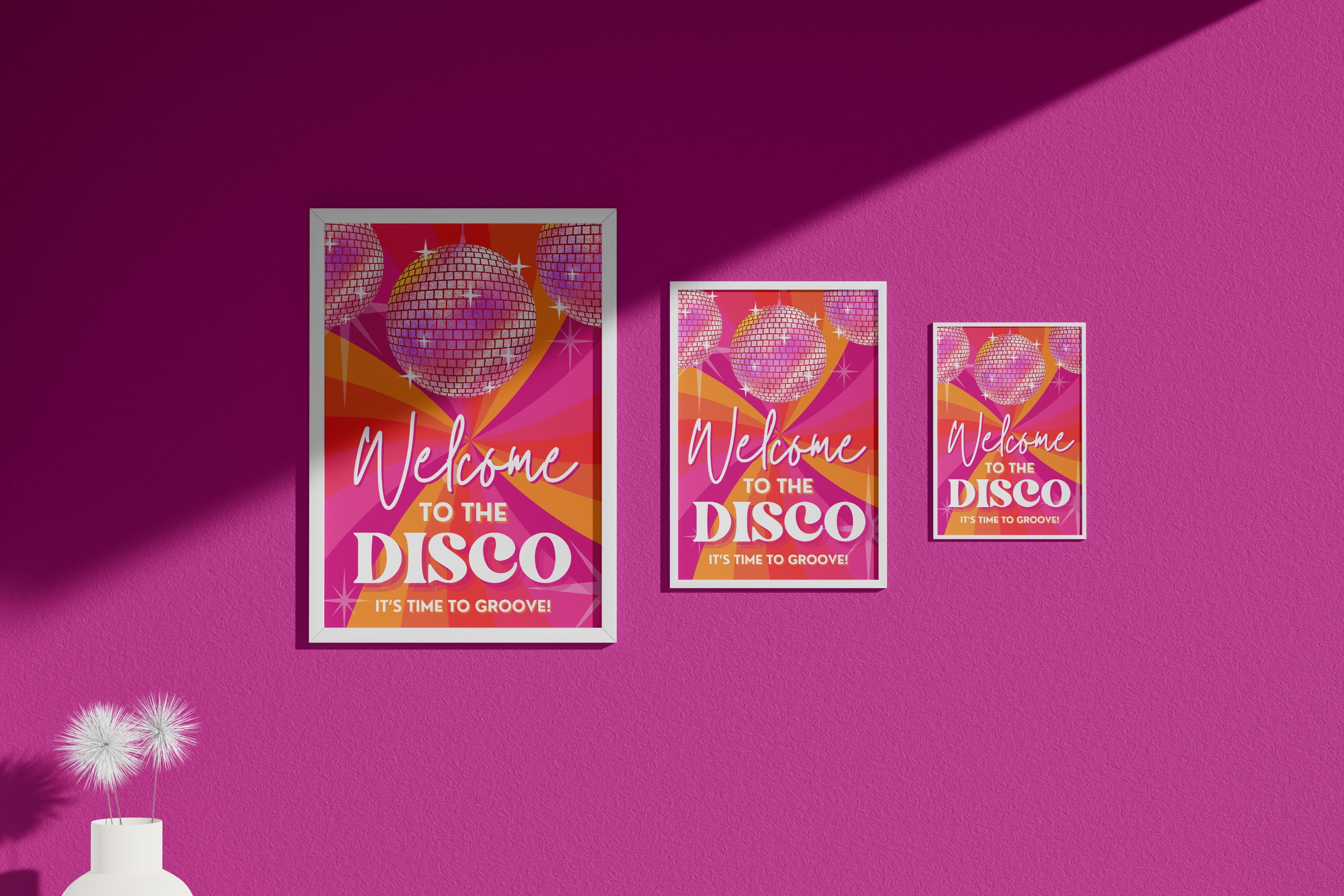 Disco Welcome Sign, 70s Welcome Sign Disco Party Sign, Disco Birthday ...