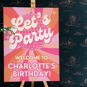 Disco Birthday Party Disco Decor Birthday Disco Party Sign Disco ...