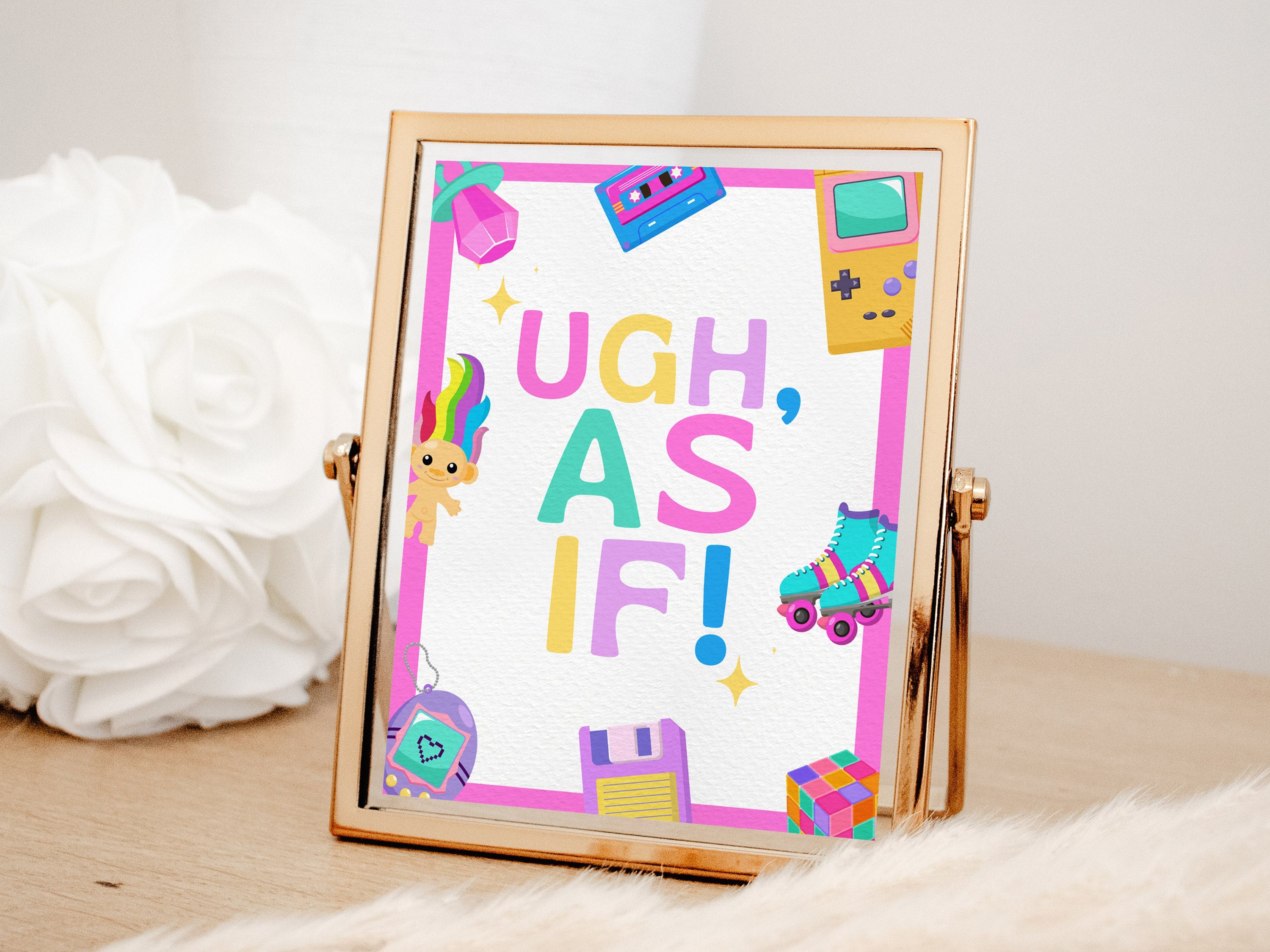 90s Party Printable Sign Decor for Retro 90s Hen Party or Y2K 2000s ...