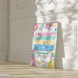 Welcome Sign Y2K Bachelorette Party Sign Early 2000s Bachelorette Party ...