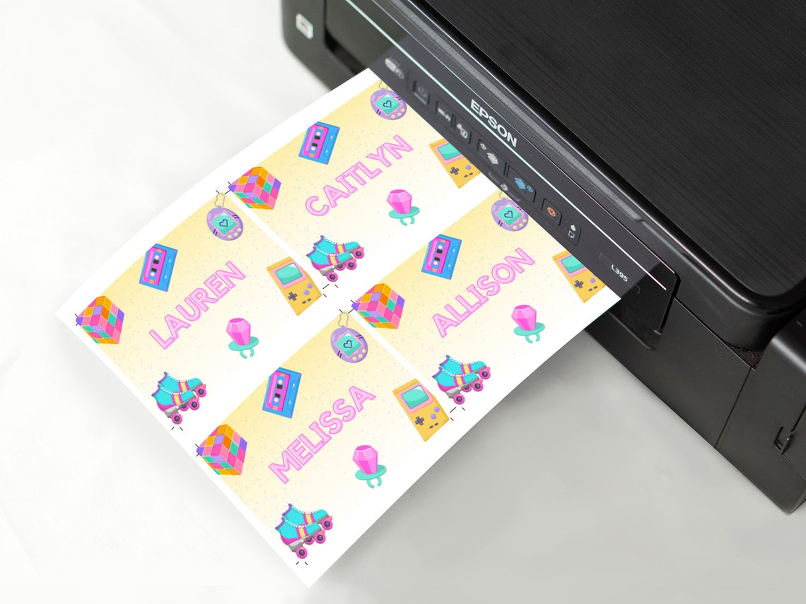 90s Bachelorette Party Name Card Template for Thank You Favors - Etsy