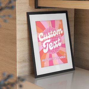Custom Disco Sign, Disco Party Sign Disco, Disco Birthday Sign, Last ...