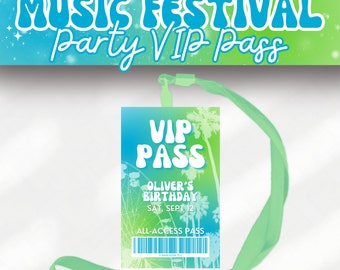 Music Festival Themed VIP Pass Party Invitation. Ultra Themed Festival ...