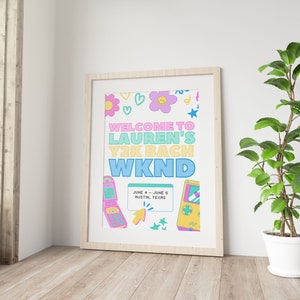 Welcome Sign Y2K Bachelorette Party Sign Early 2000s Bachelorette Party ...