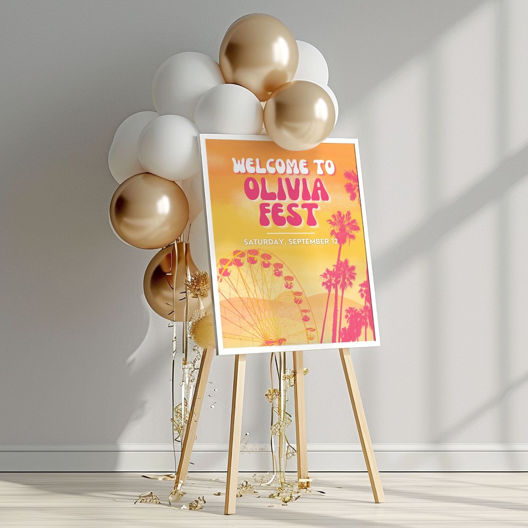 Music Festival Welcome Sign Birthday Festival Welcome Festival Party ...
