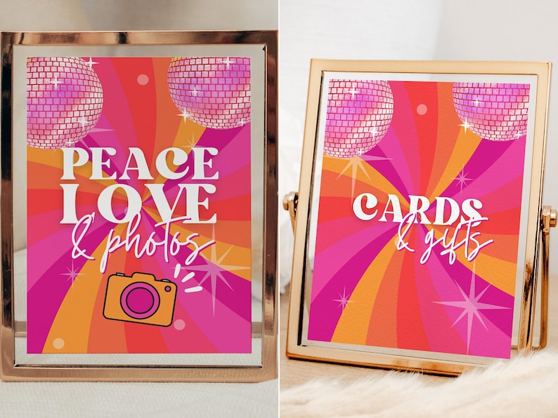 Disco Graduation Party Printable Sign Bundle for Retro and Groovy 70s ...