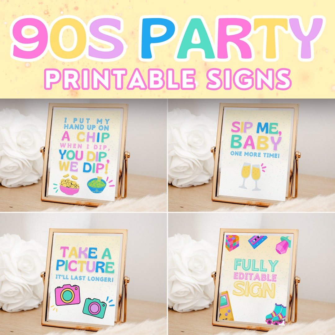 90s Theme Party Decor, Back to the 90s Party Decorations 90s Party ...