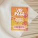 Music Festival Girls Birthday Party VIP Pass Template for - Etsy